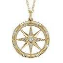 Windrose Diamond Compass Pendant Medium Gold – Bella's Fine Jewelers