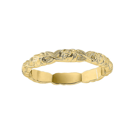 Rose and Leaf Eternity Gold Bands – Bella's Fine Jewelers